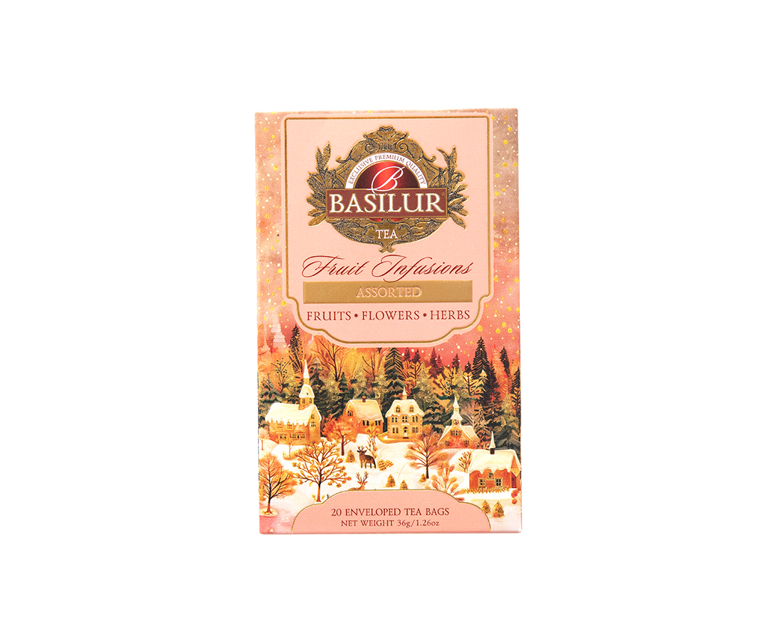 Basilur Christmas Flavors Assorted Fruit Infusions Tea, 20 Count Tea B ...