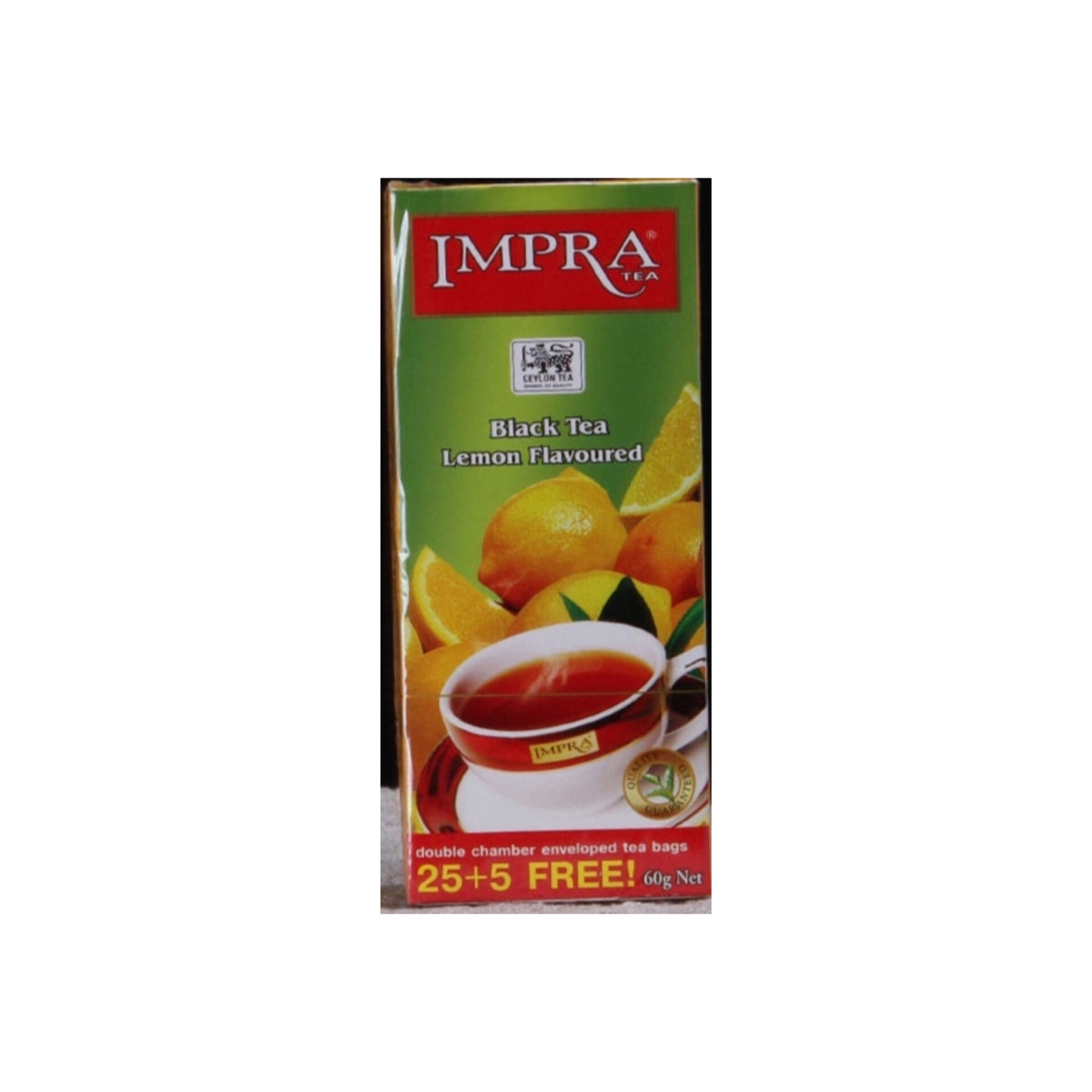 Impra Lemon Flavoured Ceylon Black Tea, 25 Count Tea Bags ...