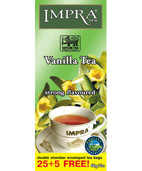 Impra Vanilla Flavoured Black Tea, 25 Count Tea Bags – ceylontstore.com