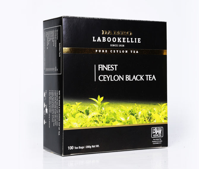Damro Labookellie Pure Ceylon Black Tea, 100 Count Tea Bags ...