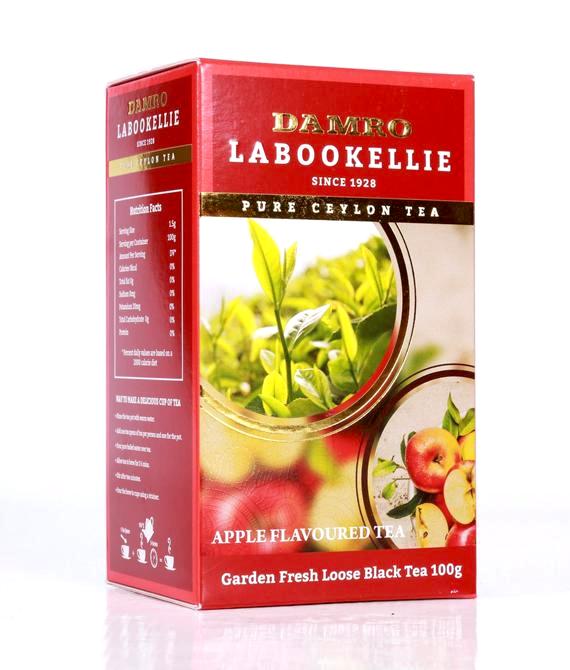 Damro Labookellie Apple Flavoured Pure Ceylon Black Tea, Loose Tea 100 ...