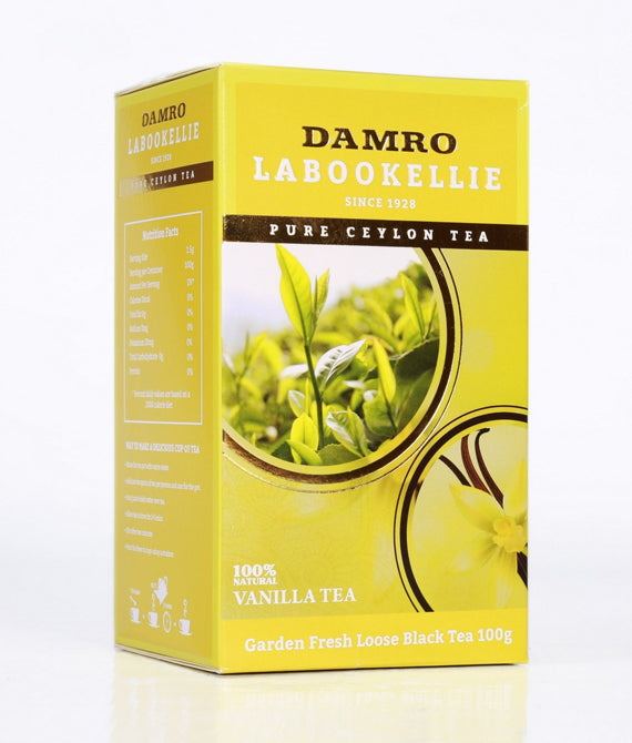 Damro Labookellie Vanilla Flavoured Pure Ceylon Black Tea, Loose Tea 1 ...