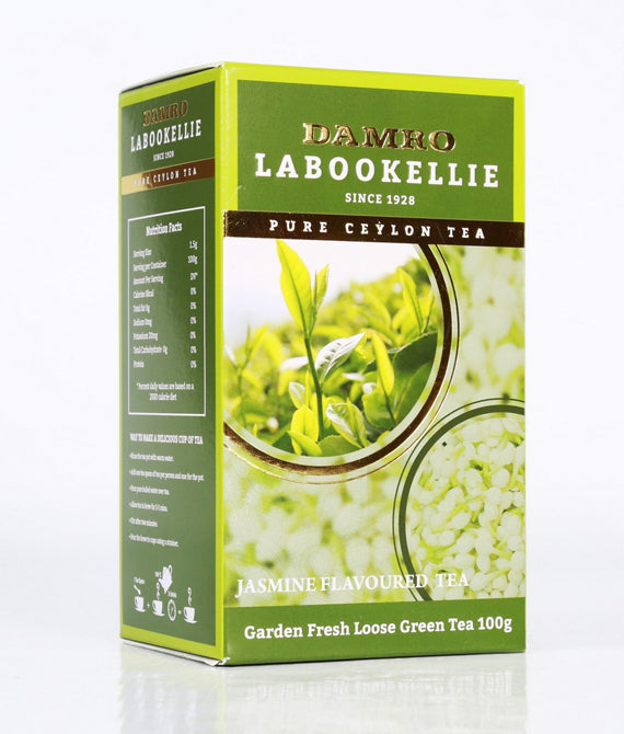Damro Melfort Green Tea With Jasmine, Loose Tea 100g – ceylontstore.com
