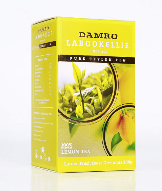 Damro Melfort Green Tea With Lemon, Loose Tea 100g – ceylontstore.com