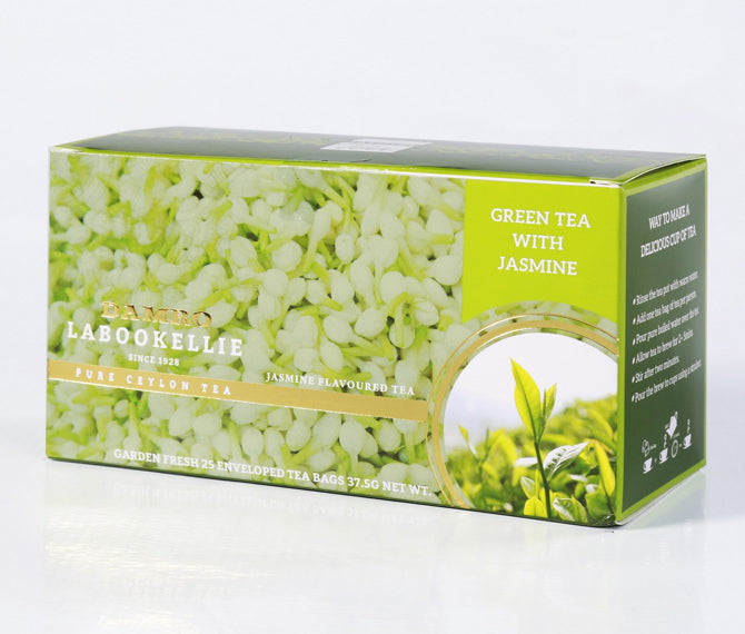 Damro Melfort Green Tea With Jasmine, 25 Count Tea Bags – ceylontstore.com