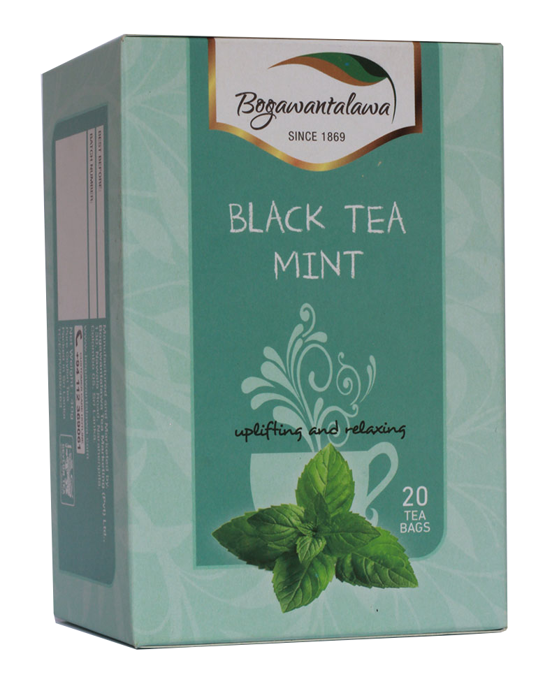 Bogawantalawa Mint Flavoured Ceylon Black tea, 20 Count Tea Bags ...